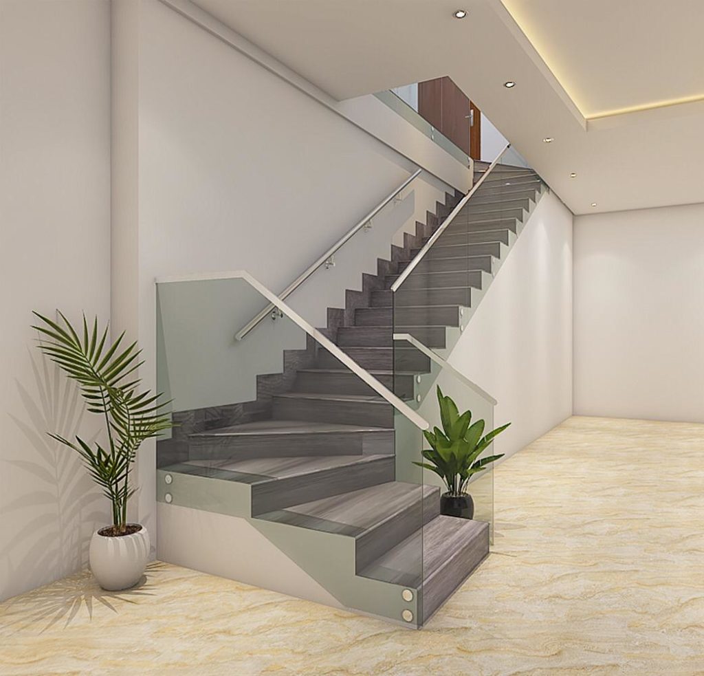 Glass handrail works in Dubai - British Glass & Aluminum work company ...
